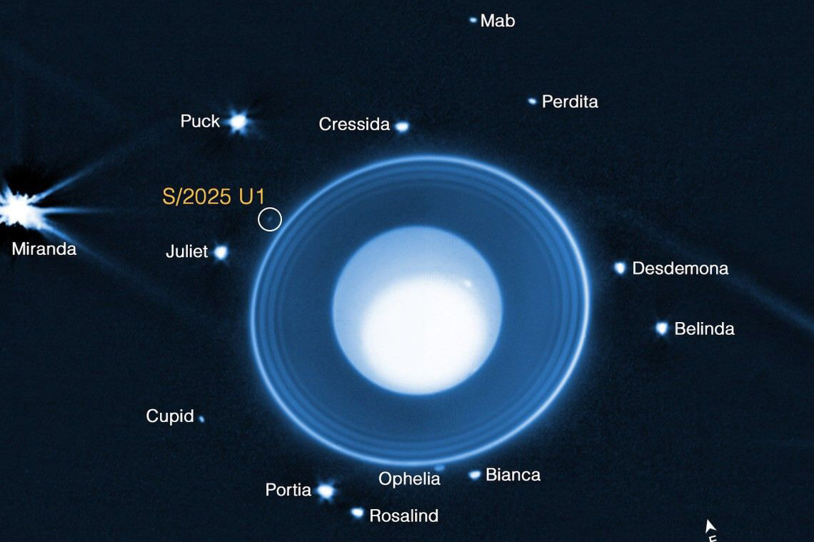 Descubren una nueva luna orbitando Urano gracias al telescopio espacial ...